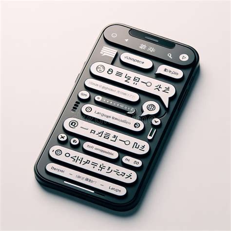 Language Translation App Interface With Text Input Language Se Stock