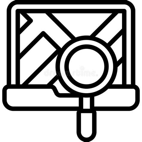 Route Finding On Laptop Screen Icon Location Map And Navigation Vector