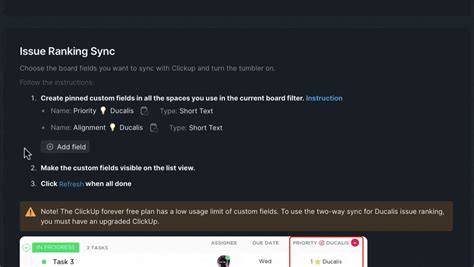 Two Way Sync With Clickup Adding Custom Fields To An Individual Space