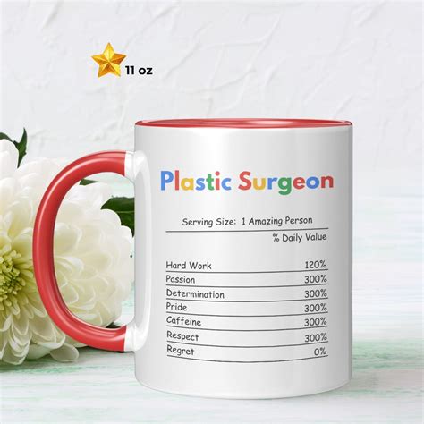 Plastic Surgeon Plastic Surgeon Gift Coffee Mug Nutrition - Etsy
