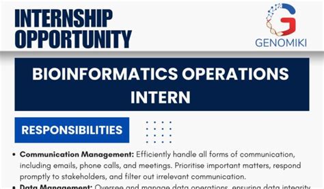 Bioinformatics Internship For Freshers