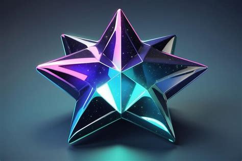 Illustration Of A Serving 3d Star With Holo Glow Holiday Coception