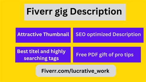 Write Seo Optimized Gig Description Of Your Fiverr Gig By Lucrative Work Fiverr