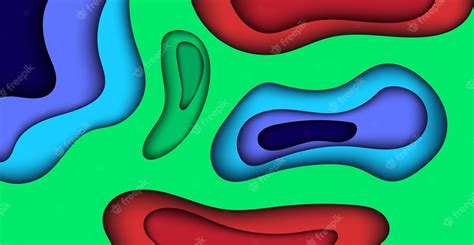 Premium Vector Multi Layers Green Blue Red Color Texture 3d