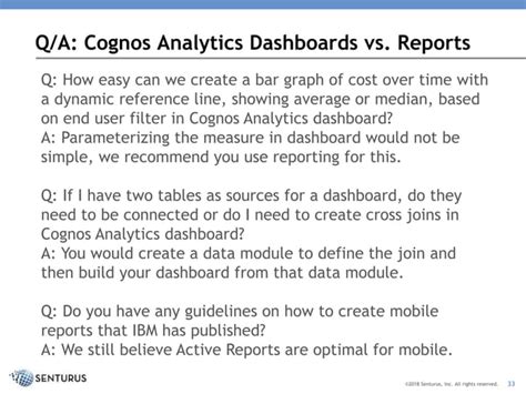 Ibm Cognos Analytics Reporting Vs Dashboarding Matching Tools To Business Requirements Ppt