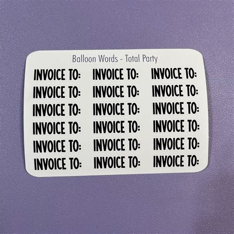 Invoice To Total Party