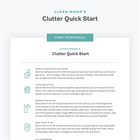 Declutter Quick Start Day Whole House Quick Declutter Clean Mama