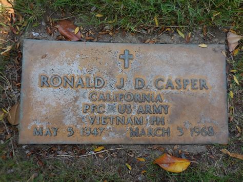 Pfc Ronald Jerome Dent Casper 1947 1968 Find A Grave Memorial