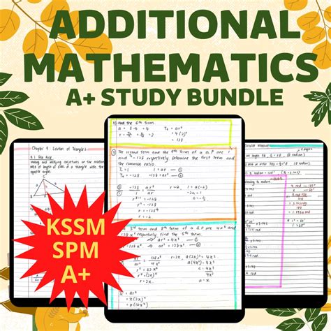 KSSM SPM A Additional Mathematics Study Bundle FORM FORM PDF Shopee Malaysia