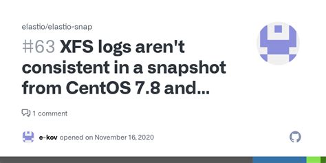 XFS Logs Aren T Consistent In A Snapshot From CentOS And Amazon Linux Issue