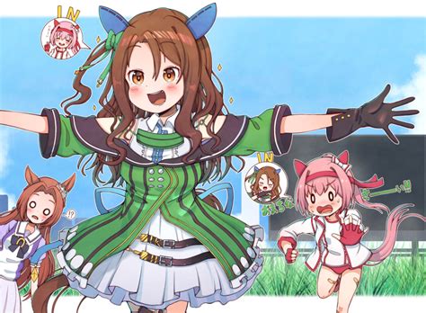 Safebooru 3girls Blush Body Switch Brown Hair Buruma Commentary