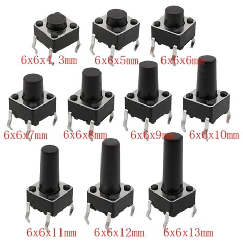 Micro Tactile Push Button Switch Kit 200 Piece Stelltron