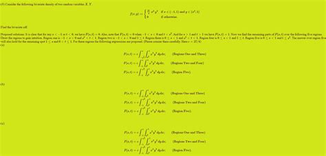 Solved 9 Consider The Following Bivariate Density Of Two
