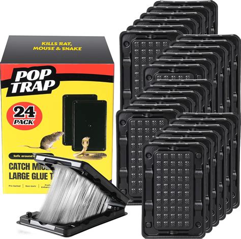 Amazon.com : POPTRAP Rat & Insect Traps Heavy Duty, Super Sticky Mouse Trap with Ultra-Strong ...