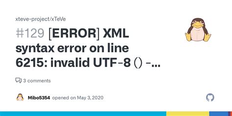 Error Xml Syntax Error On Line 6215 Invalid Utf 8 Ec 0 · Issue