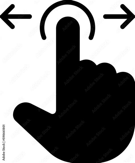 Hand Mouse Pointer Pictogram On Transparent Background Finger Web Click Pointer Line And