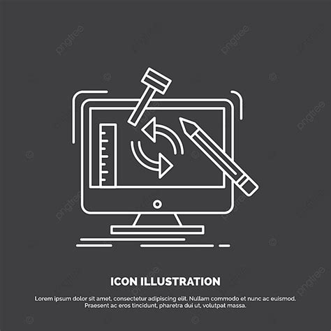 Engineering Project Tools Workshop Processing Icon Line Vec Line Icons Project Icons Icons