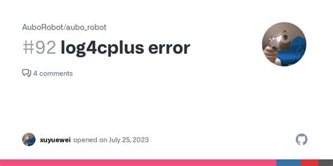 Log Cplus Error Issue Auborobot Aubo Robot Github