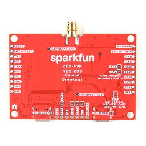 Sparkfun Gnss Combo Breakout Zed F9p Neo D9s Qwiic Gps 22560