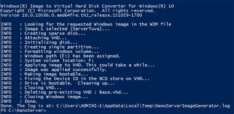 another nano server post… this time using virtualbox windows 2016 tp4