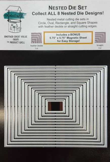 product well die nested rectangle scrapbook super station