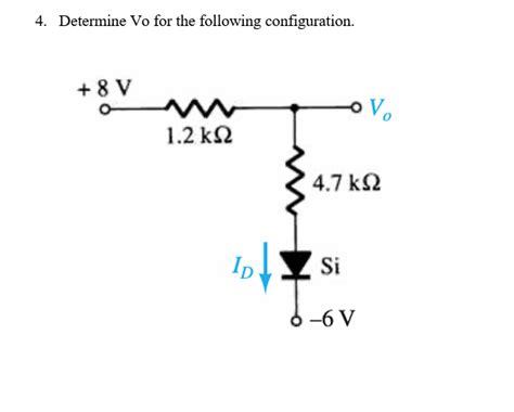 Solved Determine Vo For The Following Configuration Chegg Com