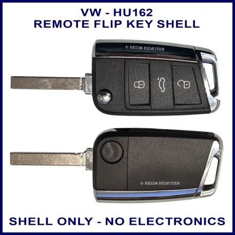 VW 3 Button New Style MQB Flip Key Shell With HU162 Key Blade