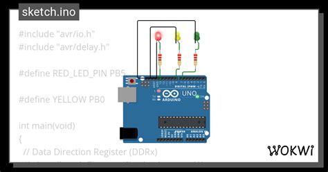 Atmega328p Bare Register Blink Wokwi Esp32 Stm32 Arduino Simulator