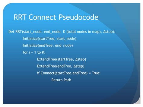 Ppt Rapidly Exploring Random Trees For Path Planning Rrt Connect