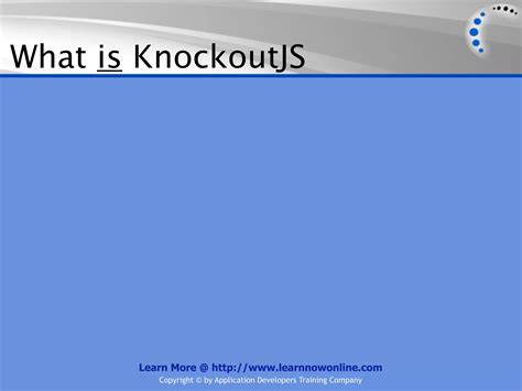 Knockoutjs With Aspnet Mvc Ppt Knockoutjs With Aspnet Mvc Ppt