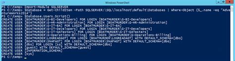 storing and applying sql server database permissions with powershell