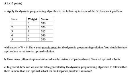 Solved A ﻿apply The Dynamic Programming Algorithm To The