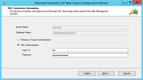How To Install Microsoft Dynamics Gp 2013 Web Client Running The Configuration Wizard Azurecurve