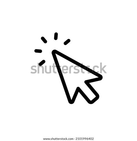 Cursor Icon Vector Click Symbol Flat Stock Vector Royalty Free