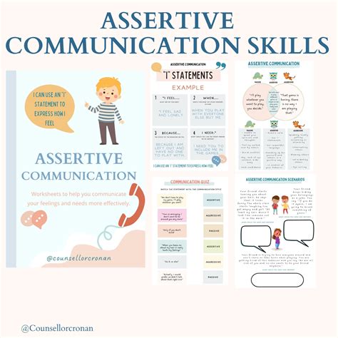 Assertive Communication Worksheets Social Skills Etsy Australia
