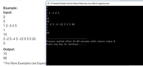 Geeksforgeeks Solution For Maximize Sum After K Negations
