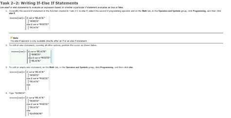 Task 2 2 Writing If Else If Statements Use Elsejf Or