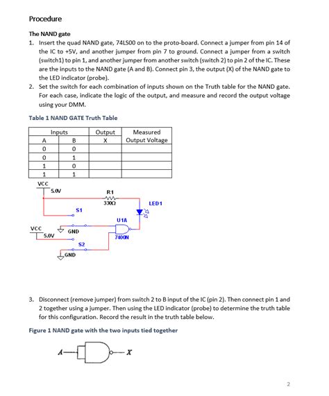 solved procedure the nand gate 1 insert the quad nand gate