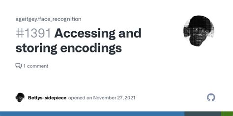 Accessing And Storing Encodings Issue Ageitgey Face Recognition GitHub