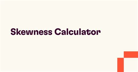 Skewness Calculator