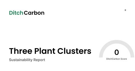 Three Plant Clusters Sustainability Report Ditchcarbon