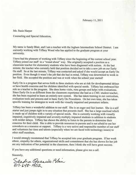 Sample Letter Of Intent Masters Program