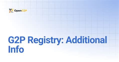 g2p registry additional info openg2p docs