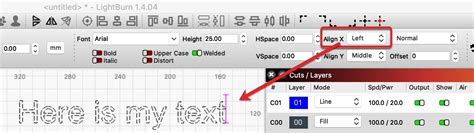 Text Moves Rather Than Cursor Moving Lightburn Software Questions Lightburn Software Forum