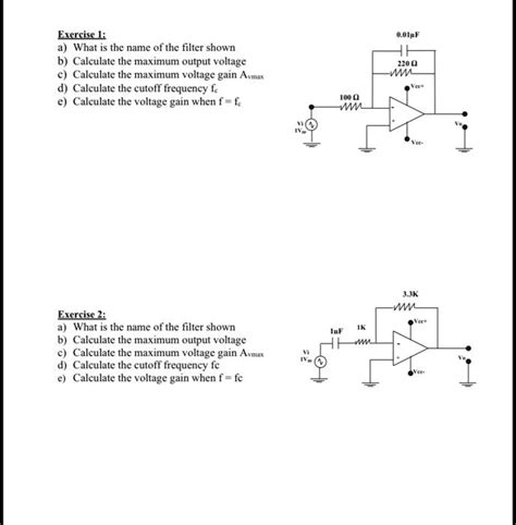 exercise 4 what is the name of the filter shown calculate the maximum