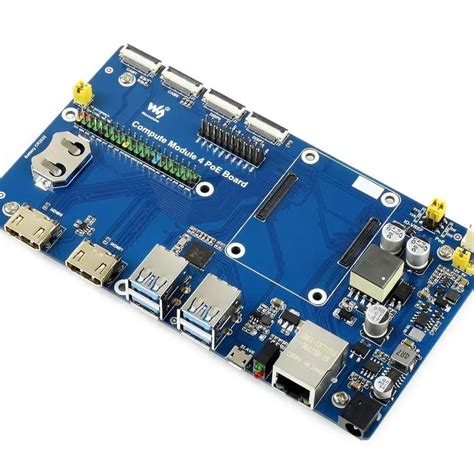 raspberry pi compute module 4 io board with poe feature for all