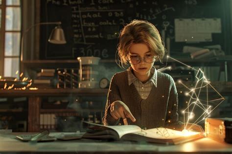 teacher with a physics experiment premium ai generated image