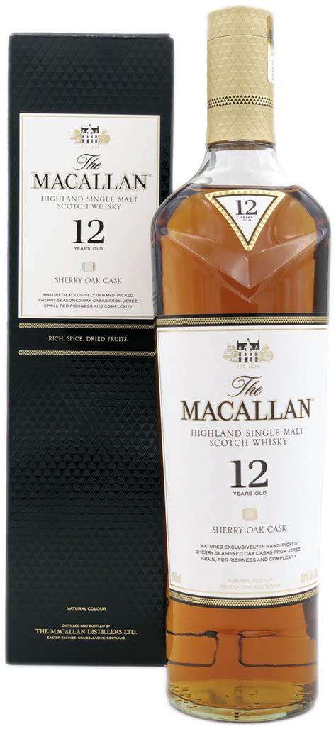 Macallan 12 Year Sherry Oak Single Malt Scotch Whisky Old Town Tequila