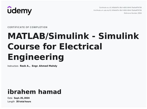 ibrahim hamad on linkedin matlab simulink udemy engineering