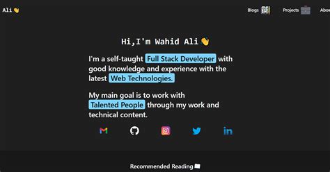 Wahid Ali Portfolio Made With
